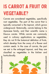 Infographics of Carrot - Literary Apple